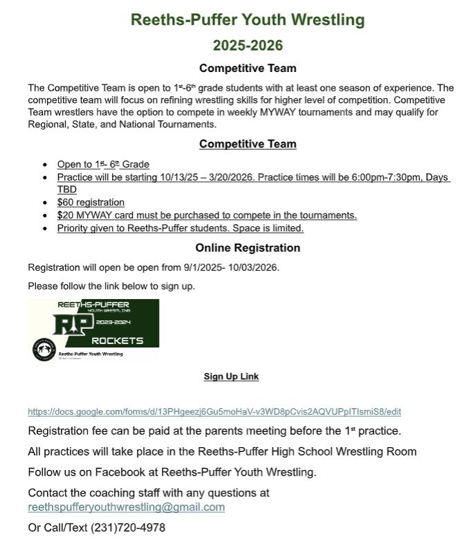 RP Youth Wrestling Competitive Team 2025-2026